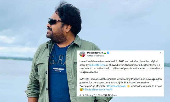 Meher Ramesh's Clarification Smooths Tensions with Ajith Followers ...