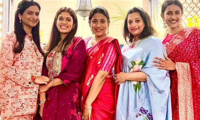 Mega Sisters Radiate Festive Elegance | Mega Sisters Radiate Festive ...