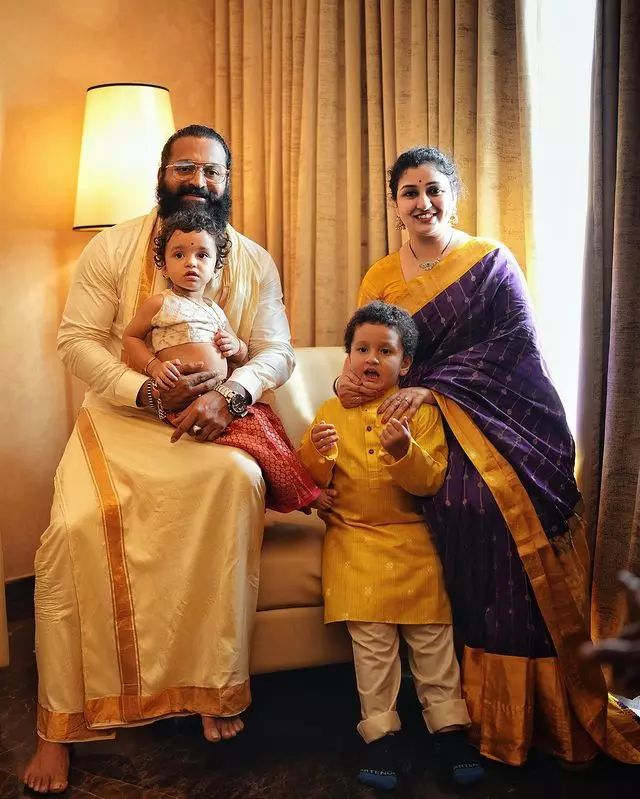 Rishab Shetty and Pragathi Shetty Radiate Joy in a Heartwarming Family ...