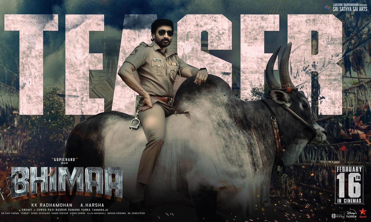 Bhimaa Teaser: Gopichand's Goosebumps Bull Ride | Bhimaa Movie Teaser
