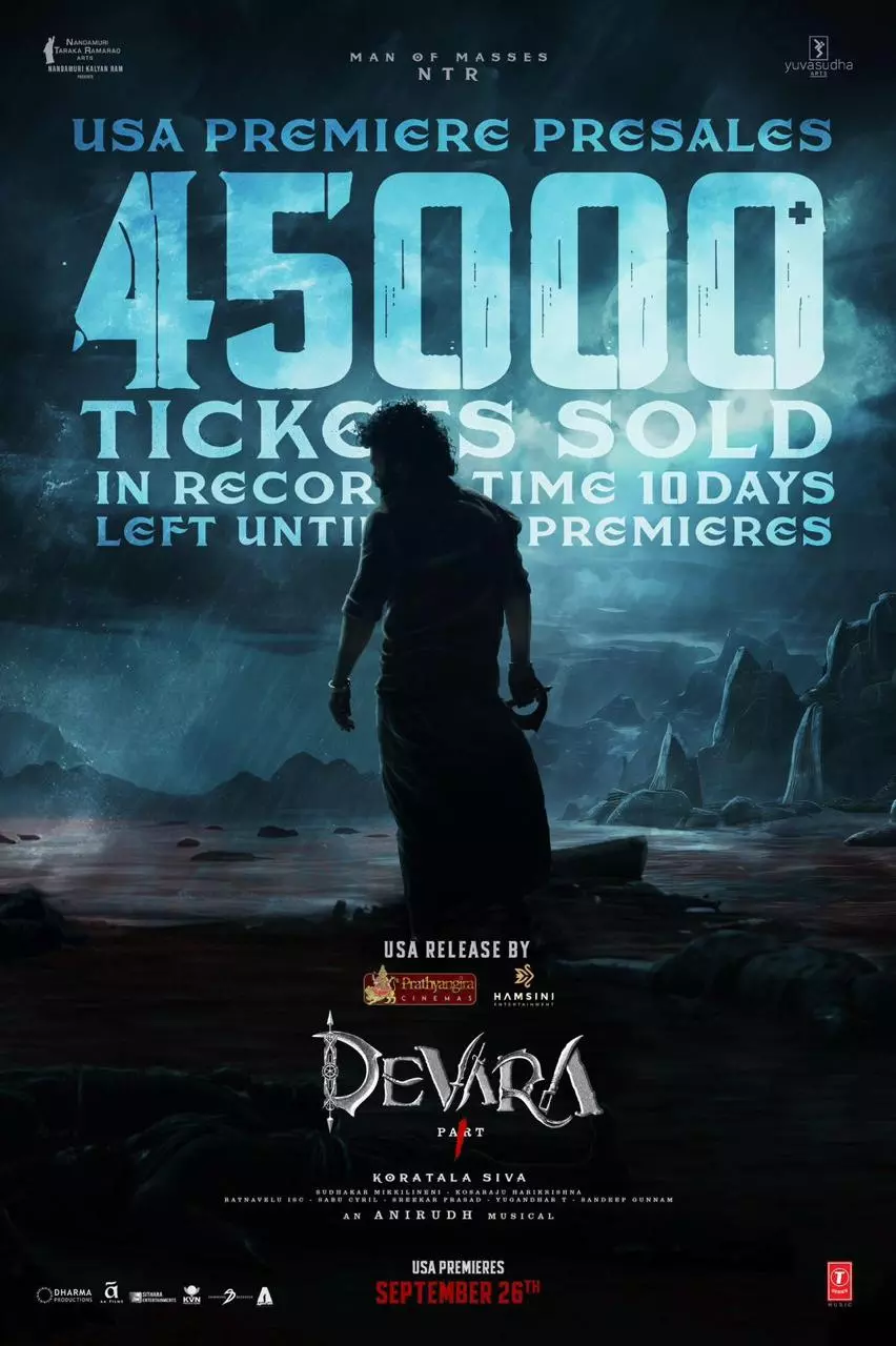 'Devara' Sets A New Record By Selling 45,000 Tickets In 10 Days ...