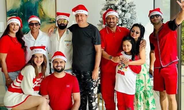 Kriti Sanon Celebrates Christmas with Kabir Bahia and MS Dhoni as Santa ...