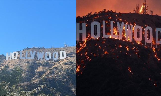 Hollywood Sign on Fire or Fake? Truth Behind Viral Images | Hollywood ...