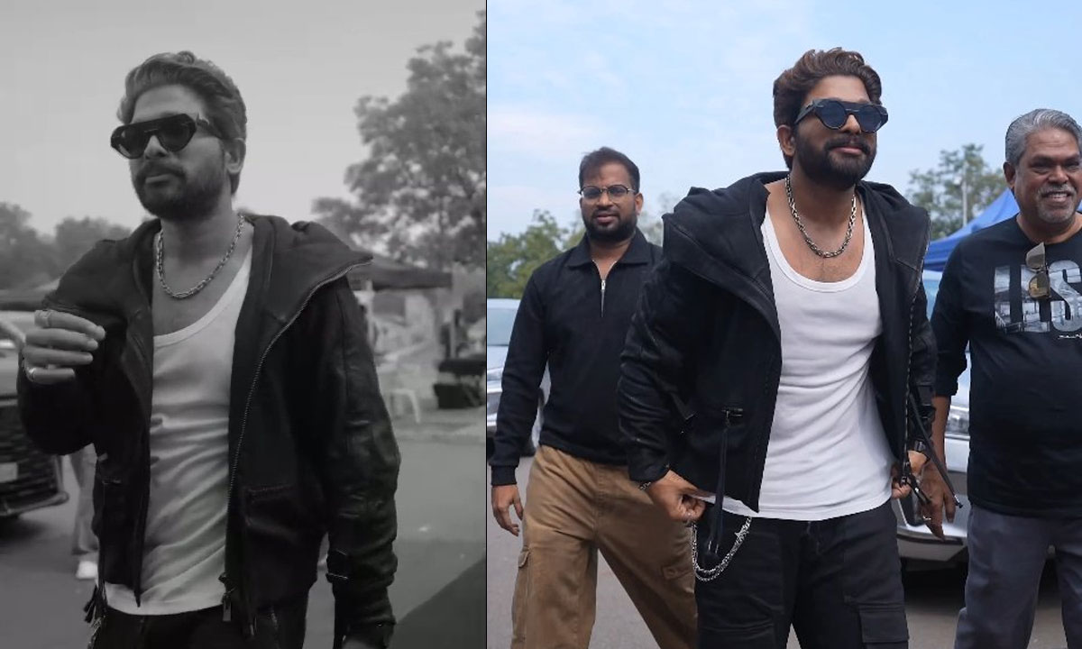 Allu Arjun Rocks Black Look in New Ad Shoot | Allu Arjun Rocks Black ...