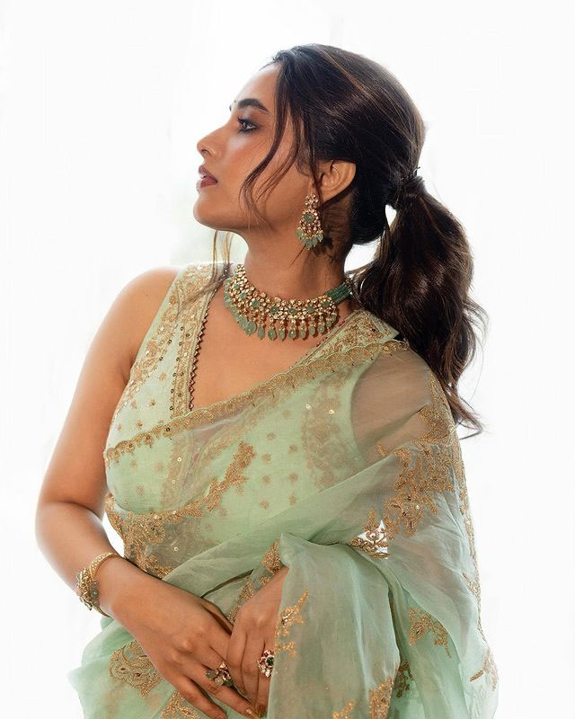Priyanka Mohan Sizzling Saree Look | Priyanka Mohan Sizzling Saree Look