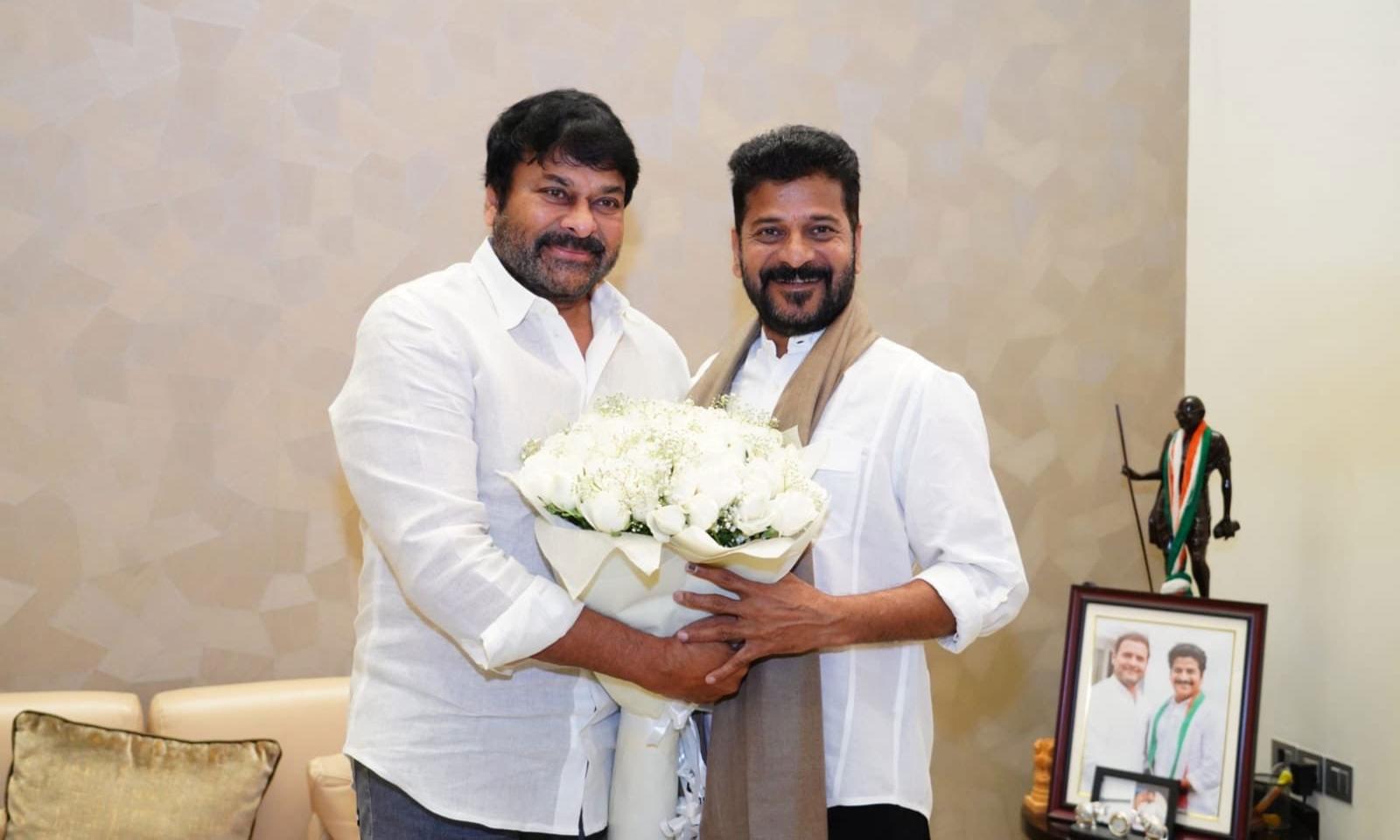 తెలంగాణ కొత్త CM రేవంత్‌తో మెగాస్టార్ భేటీ | Chiranjeevi Meet Telangana ...