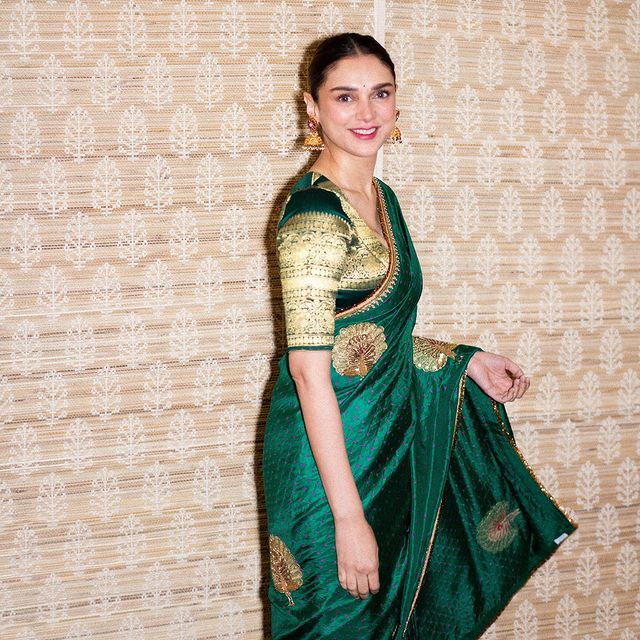 Aditi Rao Hydari Looks Amazing in Green Saree Pics! | Aditi Rao Hydari ...