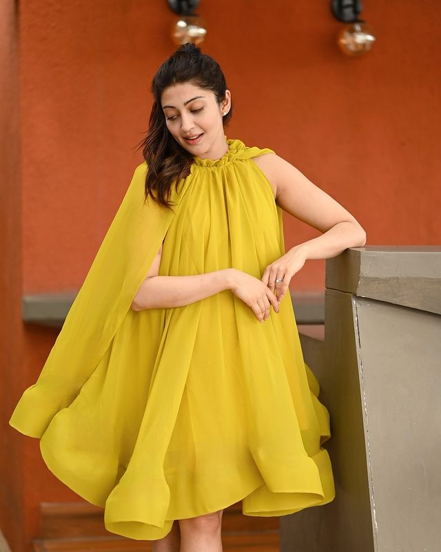 Pranitha Flaunts Her Sweet Surprise In Yellow! | Pranitha Flaunts Her ...