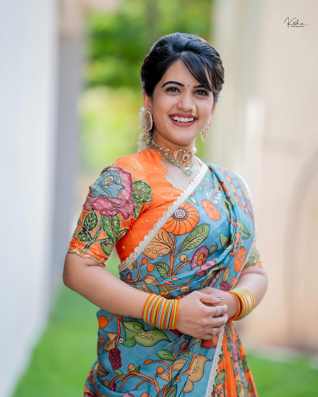 Sravanthi Shines in Colorful Half Saree! | Sravanthi Shines in Colorful ...