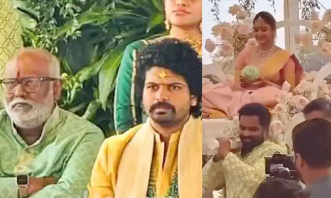 ముర‌ళిమోహ‌న్ మ‌న‌వ‌రాలిని పెళ్లాడిన కీర‌వాణి కొడుకు | Srisimha Koduri ...