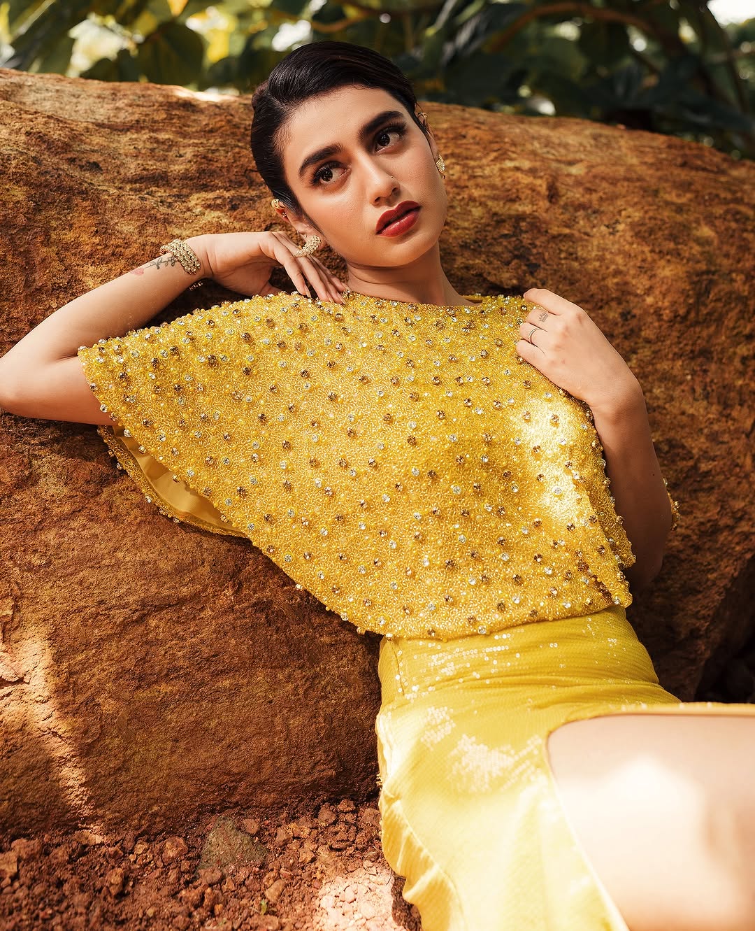 Golden Glamour: Priya Prakash Varrier Steals the Spotlight | Golden ...