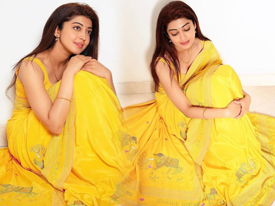 Pranitha Subhash Trendy Saree Looks
