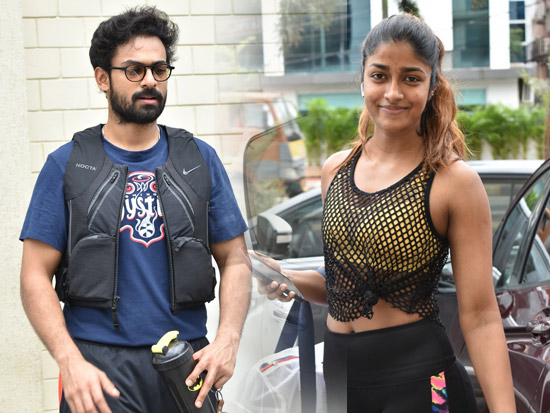 Dimple hayathi and Vaishnav tej Spotted at the Gym