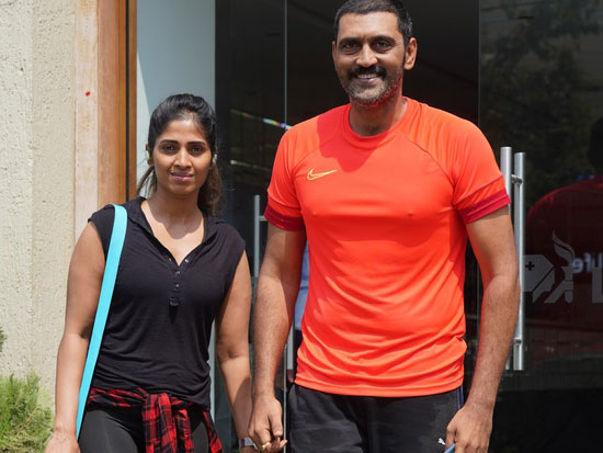 Ajay with wife Spotted at Gym
