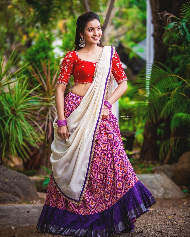 Deepika Pilli Looks Gorgeous In Half Saree