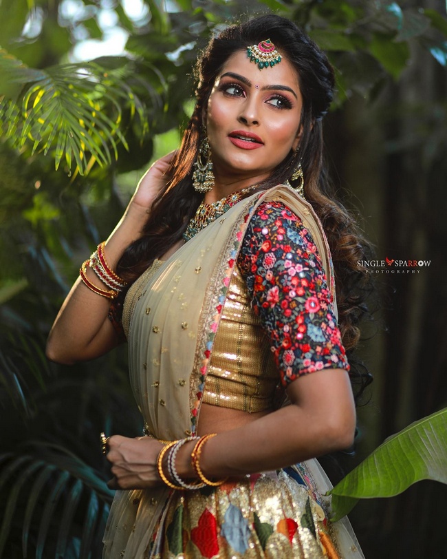 Subalakshmi Rangan Stylish Pics in Blue Dress