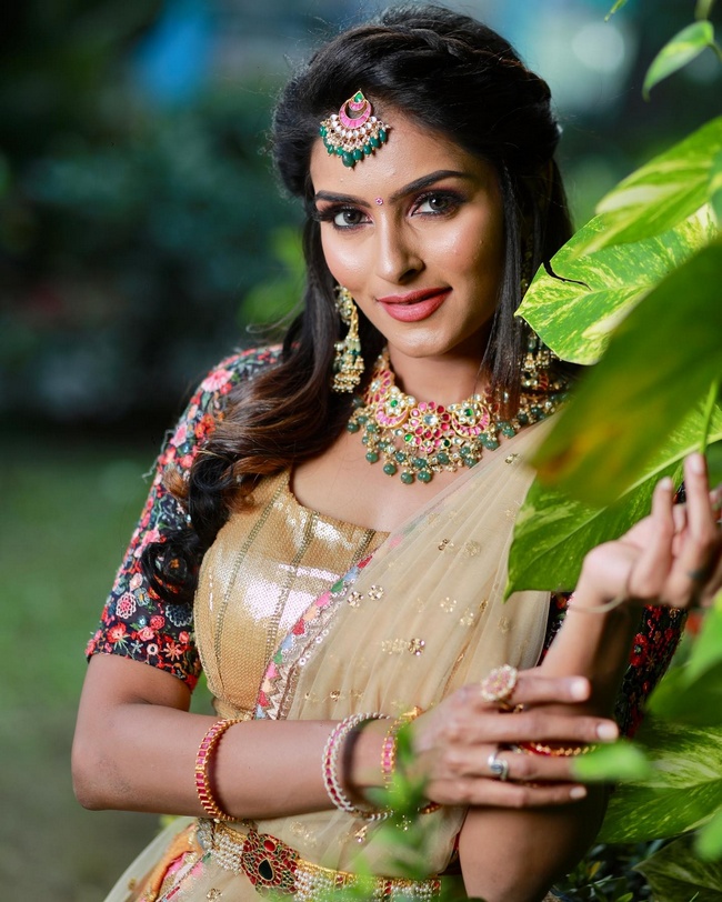 Subalakshmi Rangan Stylish Pics in Blue Dress