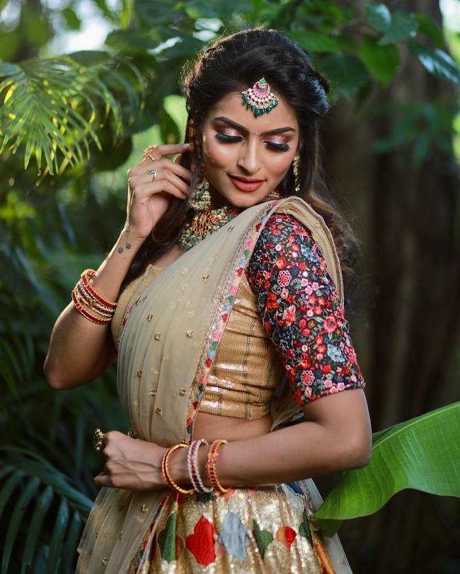 Subalakshmi Rangan Stylish Pics in Blue Dress