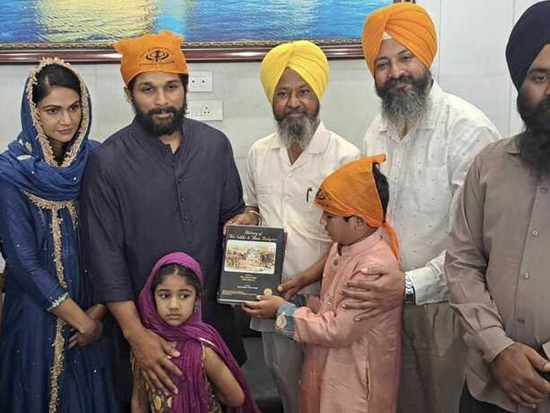 Allu Arjun and family visit Golden Temple in Amritsar