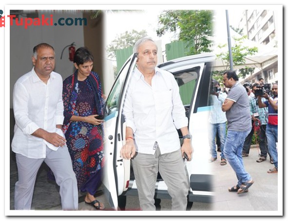 Tollywood Producers At Indra Devi Last Rites