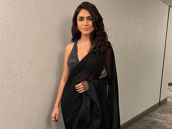 Mrunal Thakur Gorgeous Clicks In Black Saree