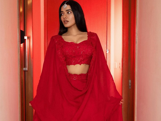 Ketika Sharma Ravishing Looks In Red Dress