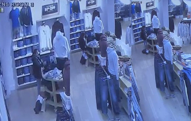 White American Lady Steals NRI's Clothes At American Eagle Store!