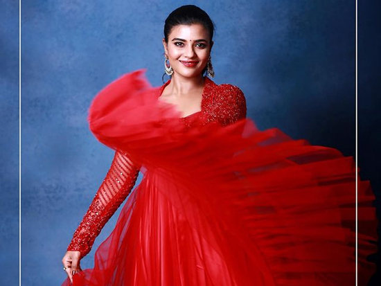 Arresting Looks Of Aishwarya Rajesh In Red