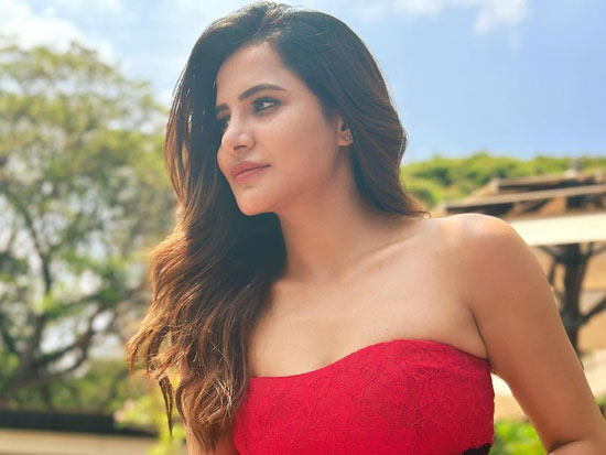 Stylish Poses Of Ashu Reddy In Red