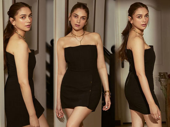 Astonishing Clicks Of Aditi Rao Hydari In Black Outfit