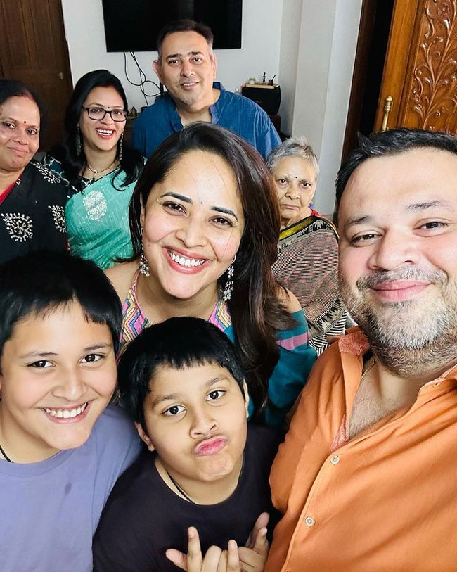 Anasuya Bharadwaj Enjoying With Her Family