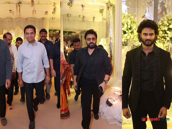 Sharwanand Rakshita wedding reception photos Set 1
