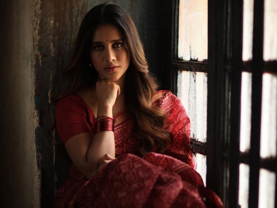 Beautiful Nabha Natesh In Red Saree